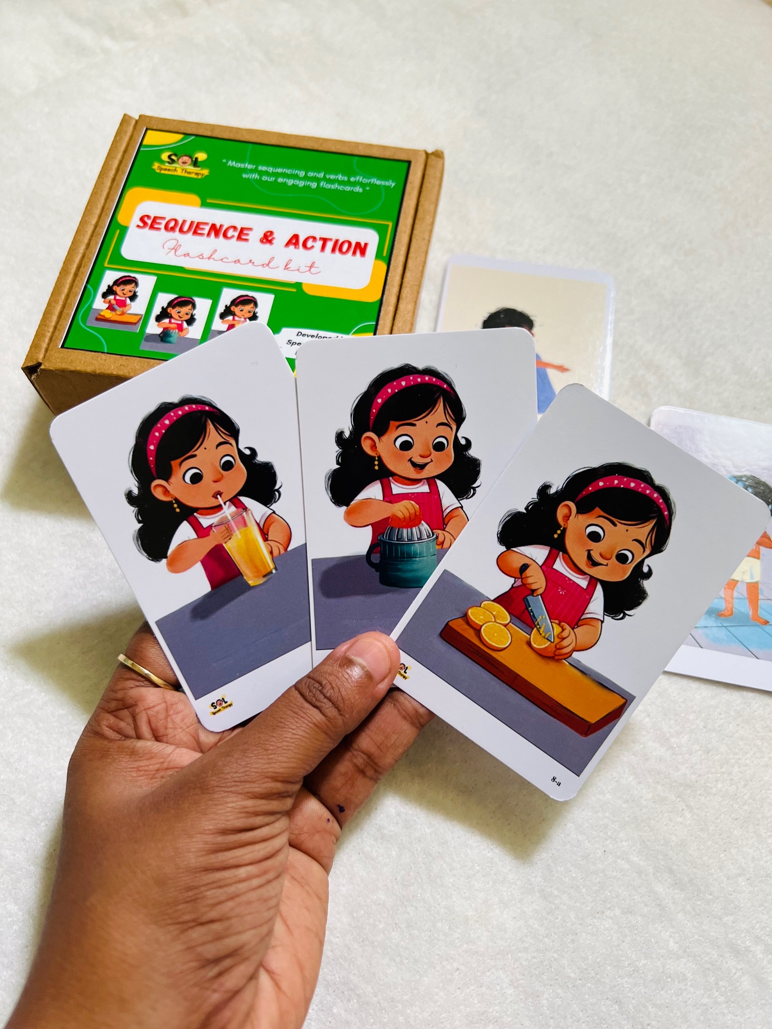 Sequencing & Action Flashcard Kit - Sol Speech Therapy